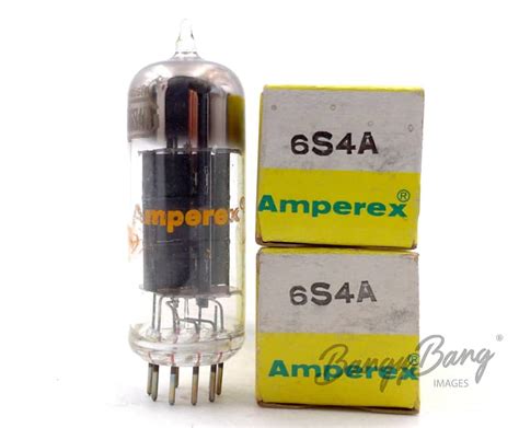 2 Amperex 6s4a Vertical Deflection Amplifier Tv Triode Valve Reverb