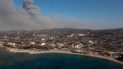 Rhodes Fires Map Where Wildfires Have Spread On The Island And If Its