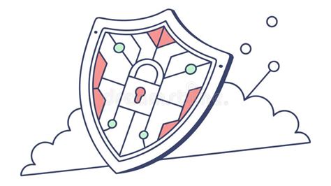 High Tech Cybersecurity Shield With Digital Circuit Board Pattern