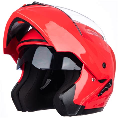 Full Face Motorcycle Helmet Uncovered Helmet Flipped Chin Double Visor
