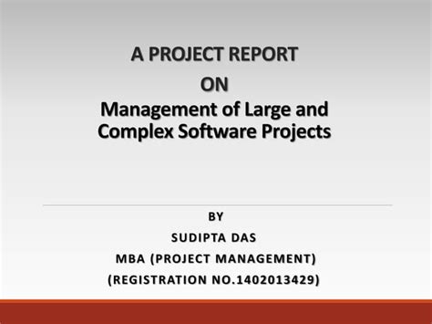 Pptmanagement Of Large And Complex Software Projects Ppt
