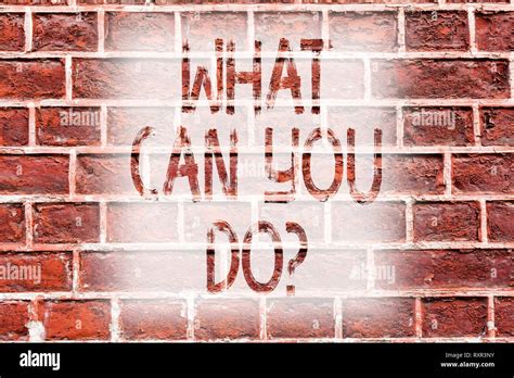 Handwriting Text Writing What Can You Doquestion Conceptual Photo