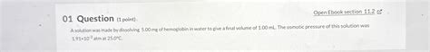 Solved 01 ﻿question 1pointopen Ebook Section 112 ¿a