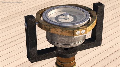 Steel Old Compass For Ship 3d Model 49 3ds Blend C4d Fbx Max