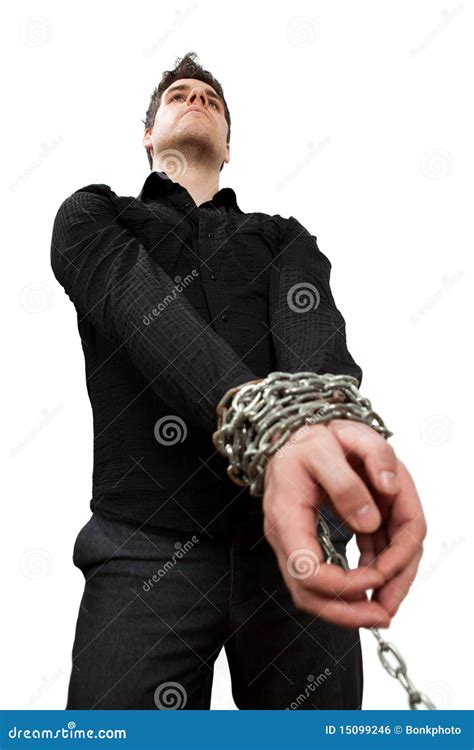 Guy In Chains Stock Photo Image Of Fist Concept Cutout