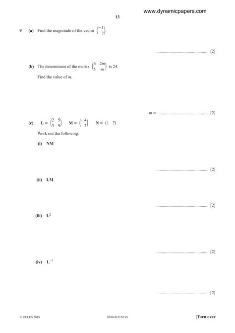 Cambridge International Examinations Mathematics Paper 4 Extended