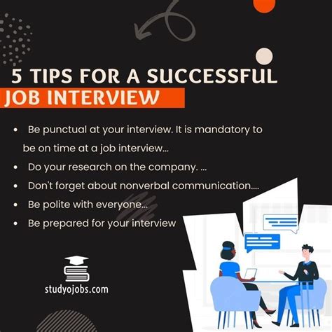 5 tips for a successful job interview interviewtips interview