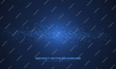 Premium Vector Abstract Digital Network Connection Structure On Blue