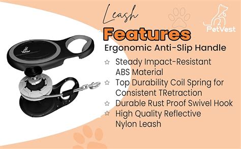 Petvest Retractable Dog Leash Extendable Up To 26 Ft