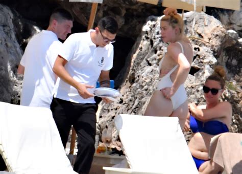 Amber Heard Showed Tits In Revealing Bikini At Amalfi Coast The