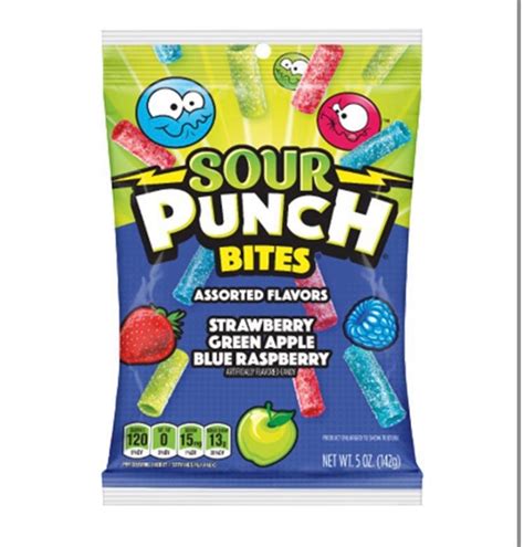 Sour Punch Mini Bites Assorted Flavours Bag 142g Sweetcity