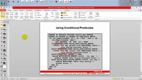 كورس pl sql المحاضره السادسه عشر creating triggers part 2 youtube