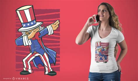 Dabbing Uncle Sam T Shirt Design Vector Download