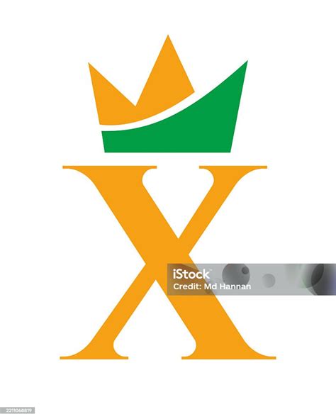 편지 X 크라운 로고 디자인 패션 킹 로얄 보석 여왕 황제 기호 벡터 템플릿 에 대한 스톡 벡터 아트 및 기타 이미지 Istock
