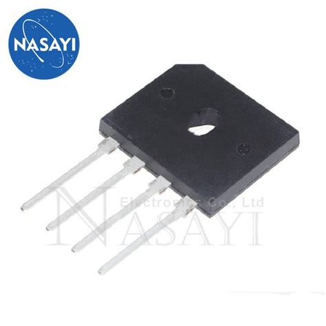 5pcs In Line Rectifier Bridge Stack Kbj406 Flat Bridge Silicon Bridge