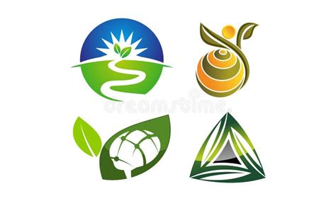 Leaf Template Vector Set Stock Vector Illustration Of Consulting