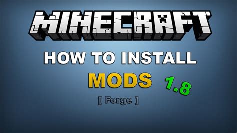 How To Install Minecraft Mods 1 8 Forge YouTube