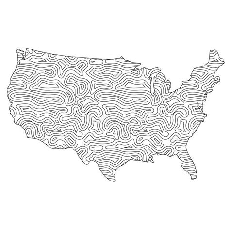 Usa Detailed Topographic Map