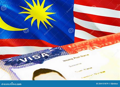 Malaysia Visa Travel To Malaysia Focusing On Word Visa 3d Rendering
