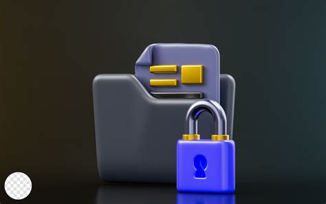 Document Folder With Padlock Sign On Dar Graphic By Ahmedsakib372