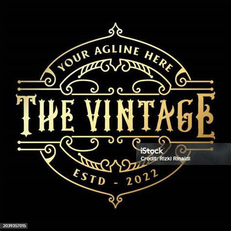 포도 수확 Retro 장식 테두리 프레임 로얄 배지 상징 우표 상표 디자인 벡터 문신에 대한 스톡 벡터 아트 및 기타 이미지 Istock