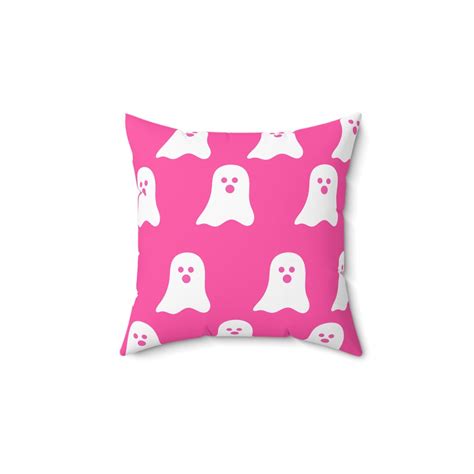 Pink Ghost Pillow Pink And White Ghost Blanket Pink Ghost Pink Ghost
