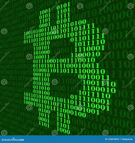 Abstract Sign Bitcoin Of Binary Code Stock Vector Illustration Of Banking Finance