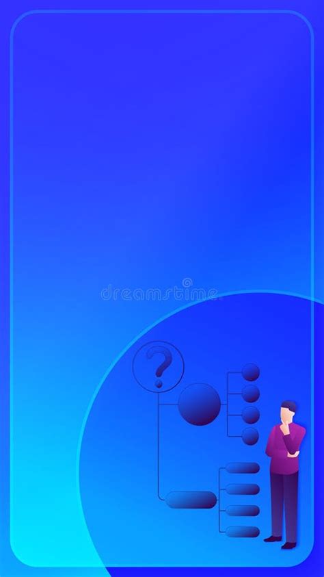 Decision Tree Diagram Flat Vertical Template Stock Vector