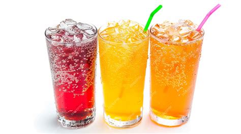 Premium Photo Sparkling Soft Drinks On White Background Generative Ai