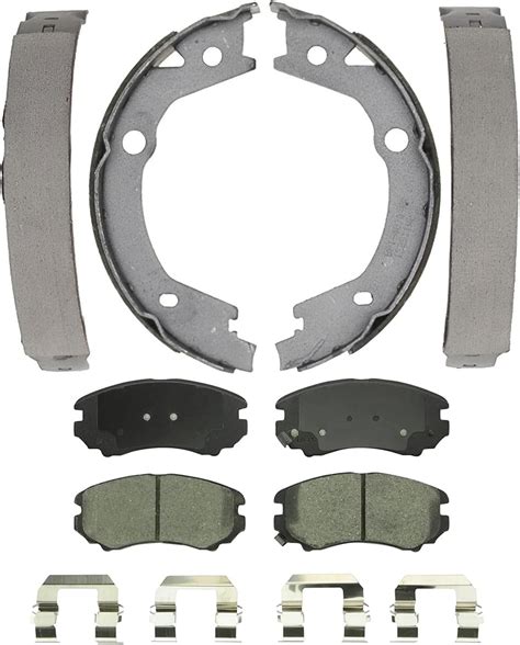 Detroit Axle Front Ceramic Brake Pads Rear Brake Shoes Replacement
