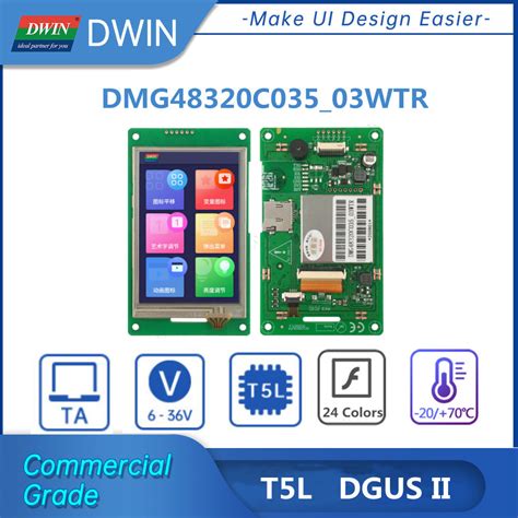 Dwin Inch Resolution TFT LCD Display Module Touch Screen Panel With Control Board