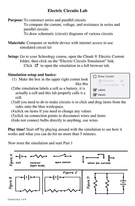 Circuitlab Lab Electric Circuits Lab Purpose To Construct Series And Parallel Circuits To