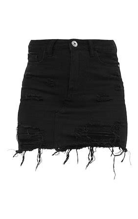 Black Denim Mini Skirt Outfit Shoplook