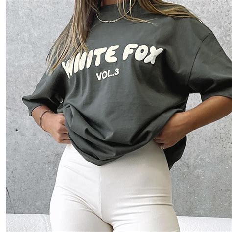 White Fox Shirt Size Sm Depop