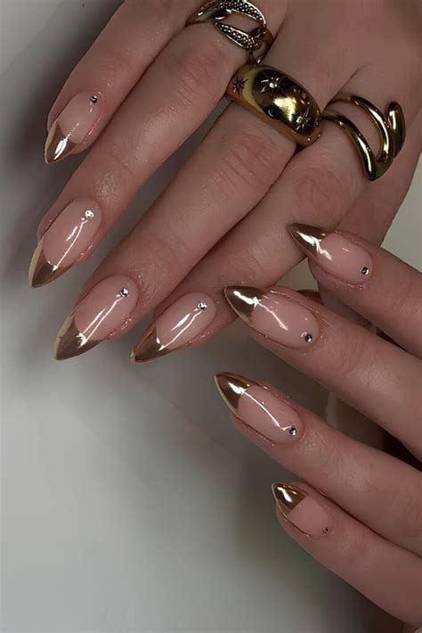 26 Gold French Tip Nail Designs Everyones Talking About