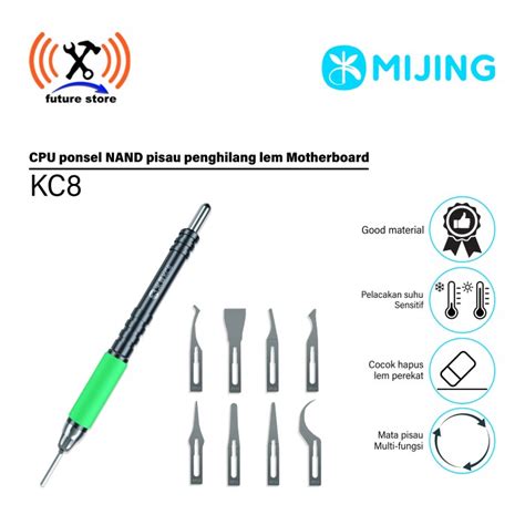 Jual Mijing Kc8 Pisau Penghilang Lem Multifungsi Dan Kit Pegangan Pisau