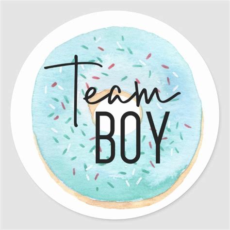 Team Boy Gender Reveal Sticker Zazzle In 2024 Boy Gender Reveal