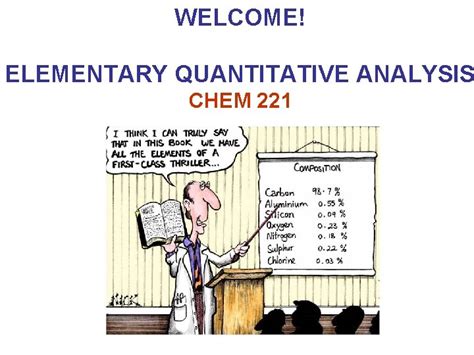 Welcome Elementary Quantitative Analysis Chem 221 Elementary Quantitative
