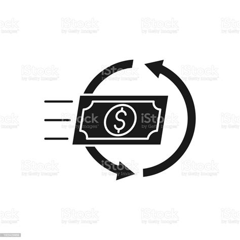 머니 캐시 백 아이콘 벡터 일러스트레이션 캐시 백 보너스 반환 돈 전자 상거래 온라인 상점 및 마켓 플레이스 웹 사이트 모바일 로고 기호 기호 서명 응용 프로그램에 대한