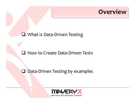 Data Driven Testing