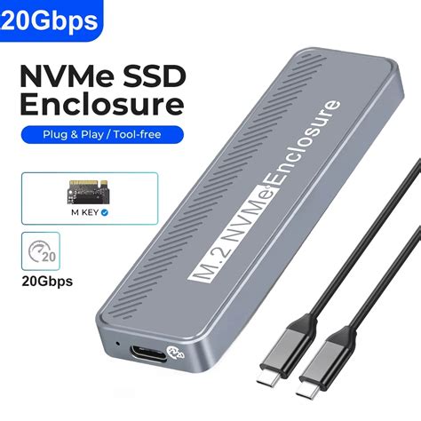 Nvme M2 Ssd Enclosure Nvme Ngff 20gbps Pcie M2 Ssd Case Portable Usb