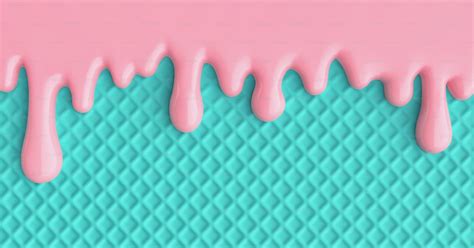 녹은 아이스크림과 웨이퍼 배경 3d 렌더링 사진 Unsplash의 딸기 이미지