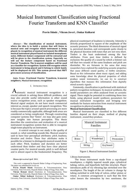 Pdf Musical Instrument Classification Using Fractional Fourier Transform Dokumen Tips