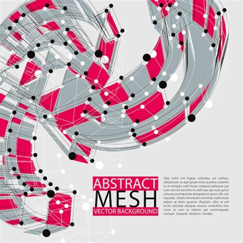 Premium Vector Abstract 3d Mesh Vector Background Abstract Conceptual Illustration