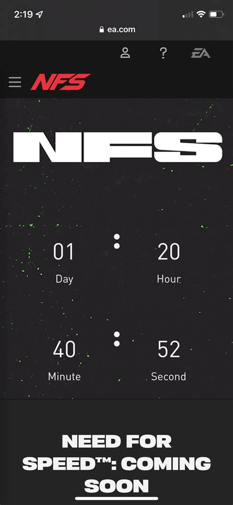 A Countdown For The New NFS Game On The NFS EA Website R Needforspeed