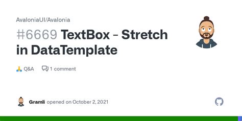 Textbox Stretch In Datatemplate · Discussion 6669 · Avaloniaui