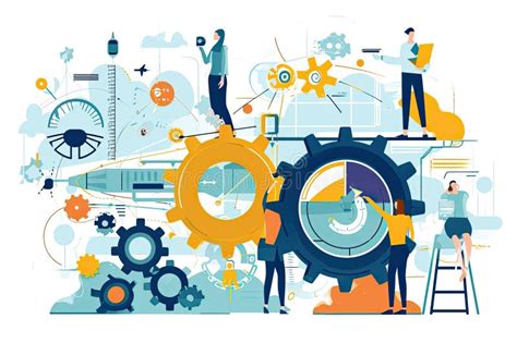 Launching New Product Or Service Technology Development Process Stock Illustration