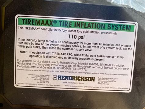Hendrickson Tiremaxx 8129 Tire Inflation System Transportation Bigiron
