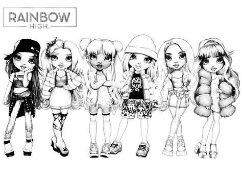 30 Rainbow High Coloring Pages Free Printable Pdf And Online Coloring Coloring Pages
