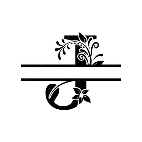 Premium Vector Initial J Decorative Monogram Split Letter Vector